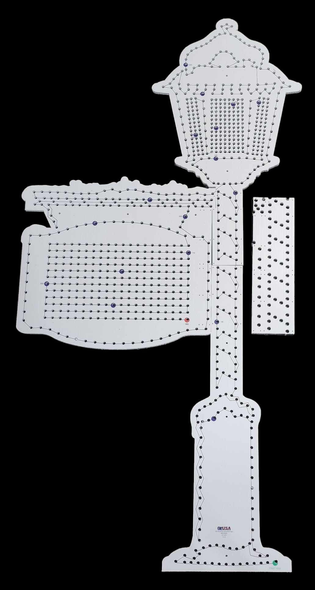 IMPRESSION Christmas Lamp Post Sign with RGB Pixels