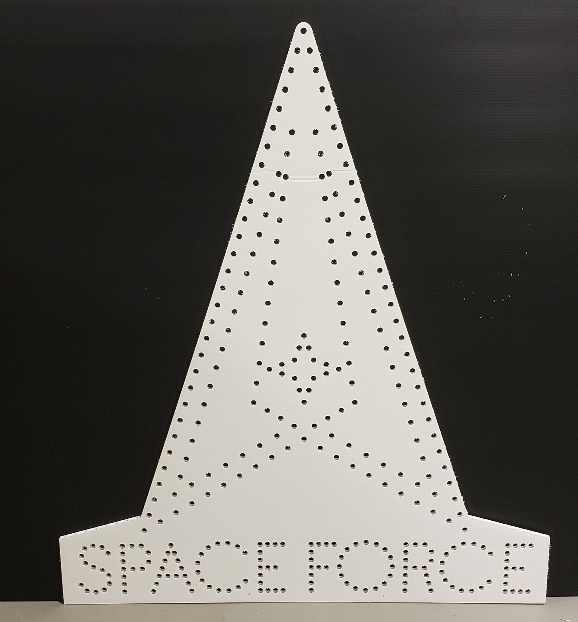 Vibrant Space Force Sign with RGB Pixels by Gilbert Engineering