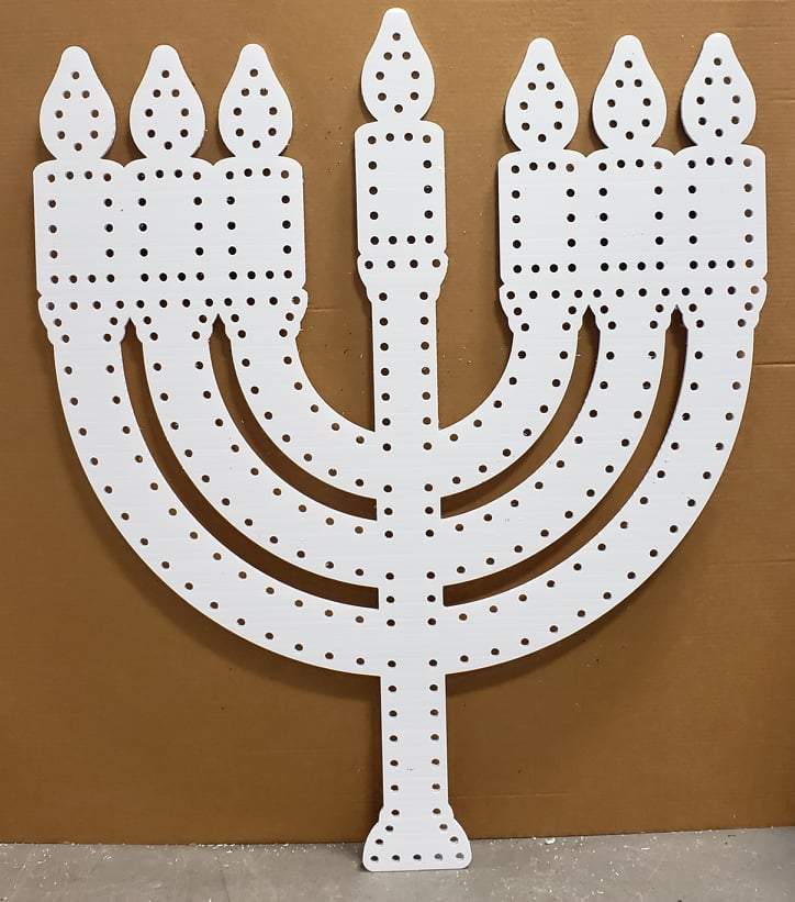 Exciting Laser Cut RGB Pixels Menorah by Gilbert Engineering USA
