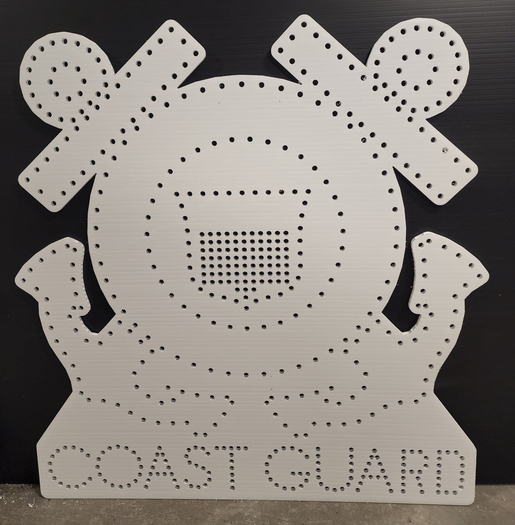 Vibrant Coast Guard Sign with RGB Pixels - Gilbert Engineering USA