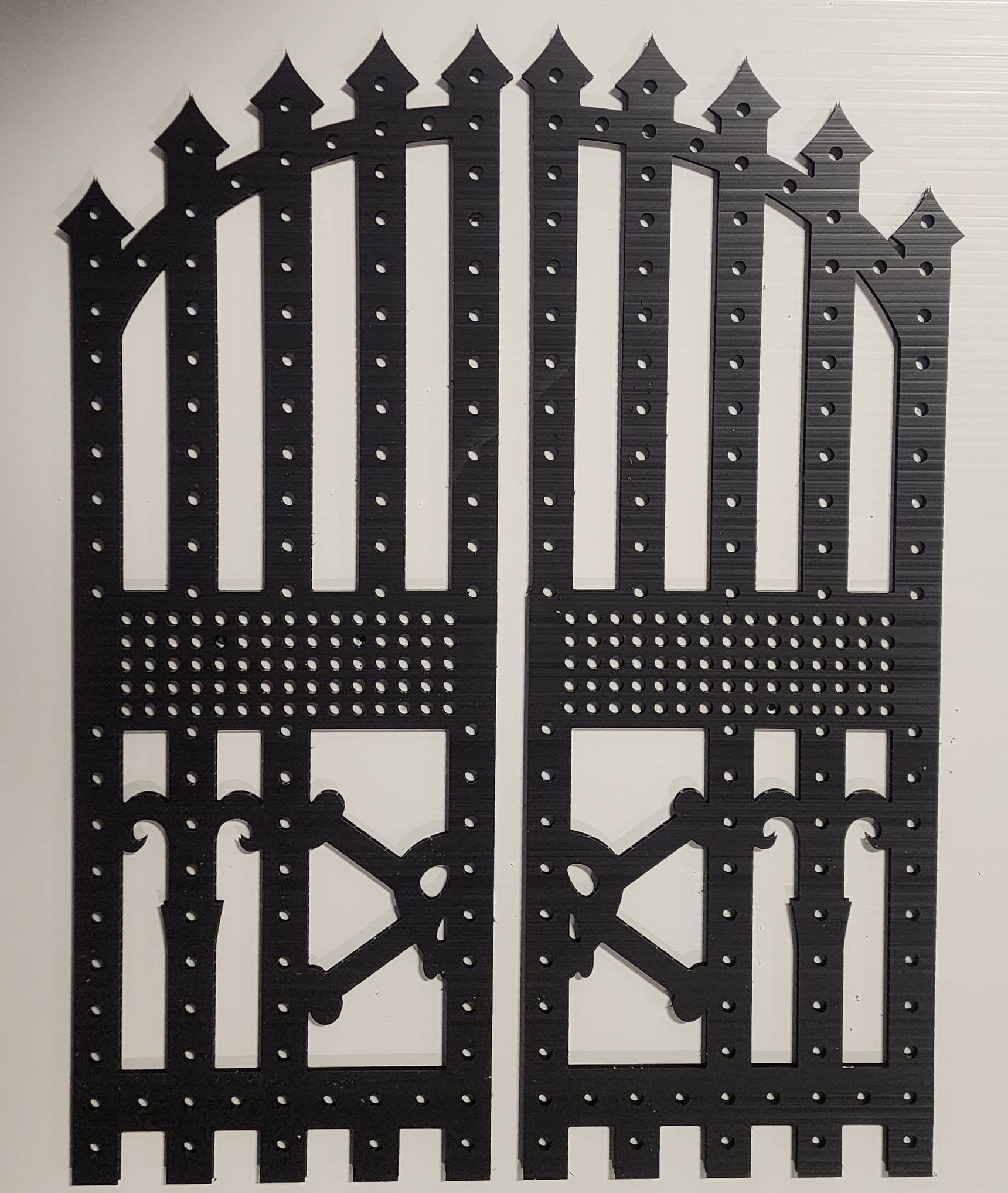 Gothic Gate: Laser Cut RGB Pixels for Spooky Vibes