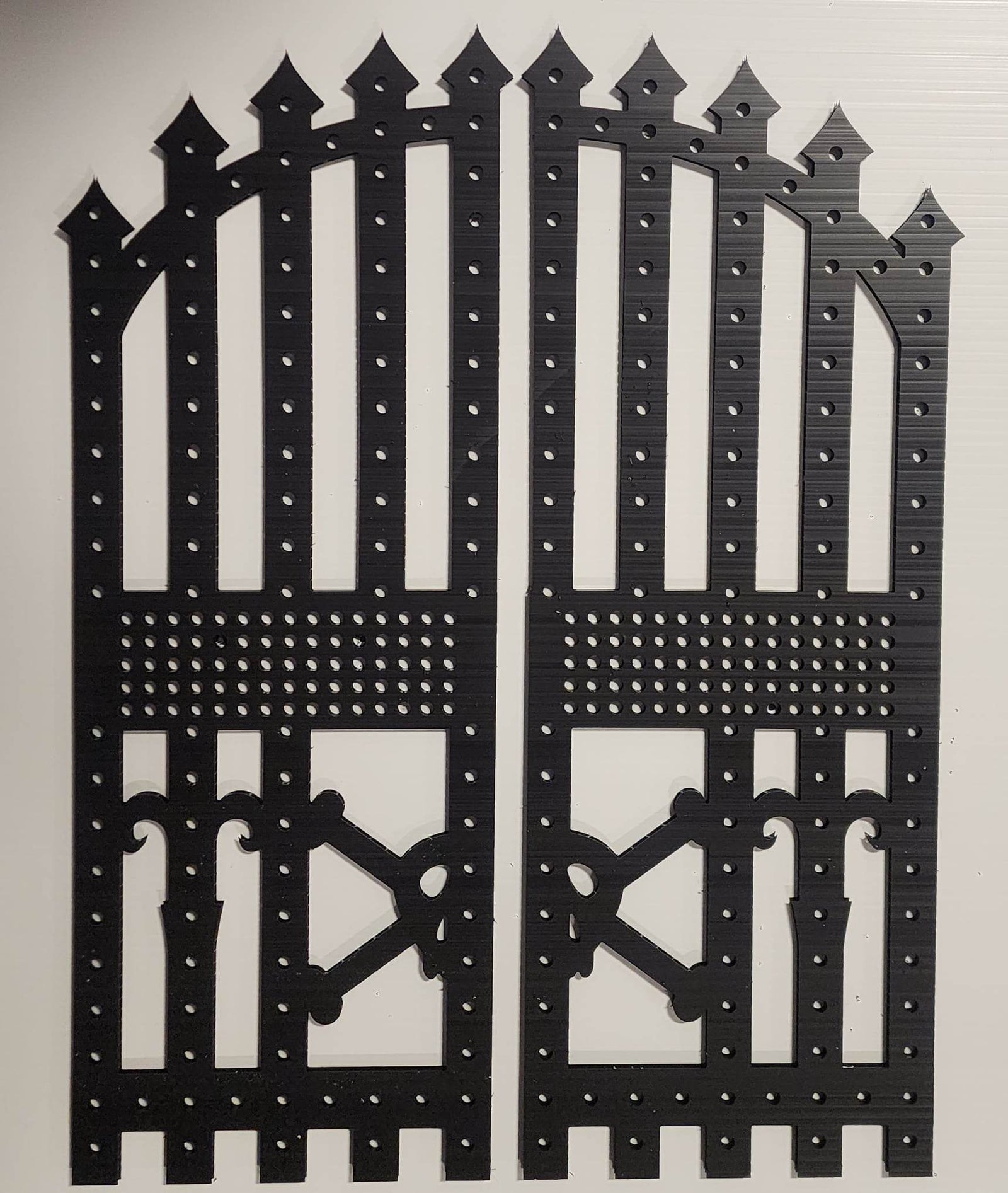 Gothic Gate: Laser Cut RGB Pixels for Spooky Vibes