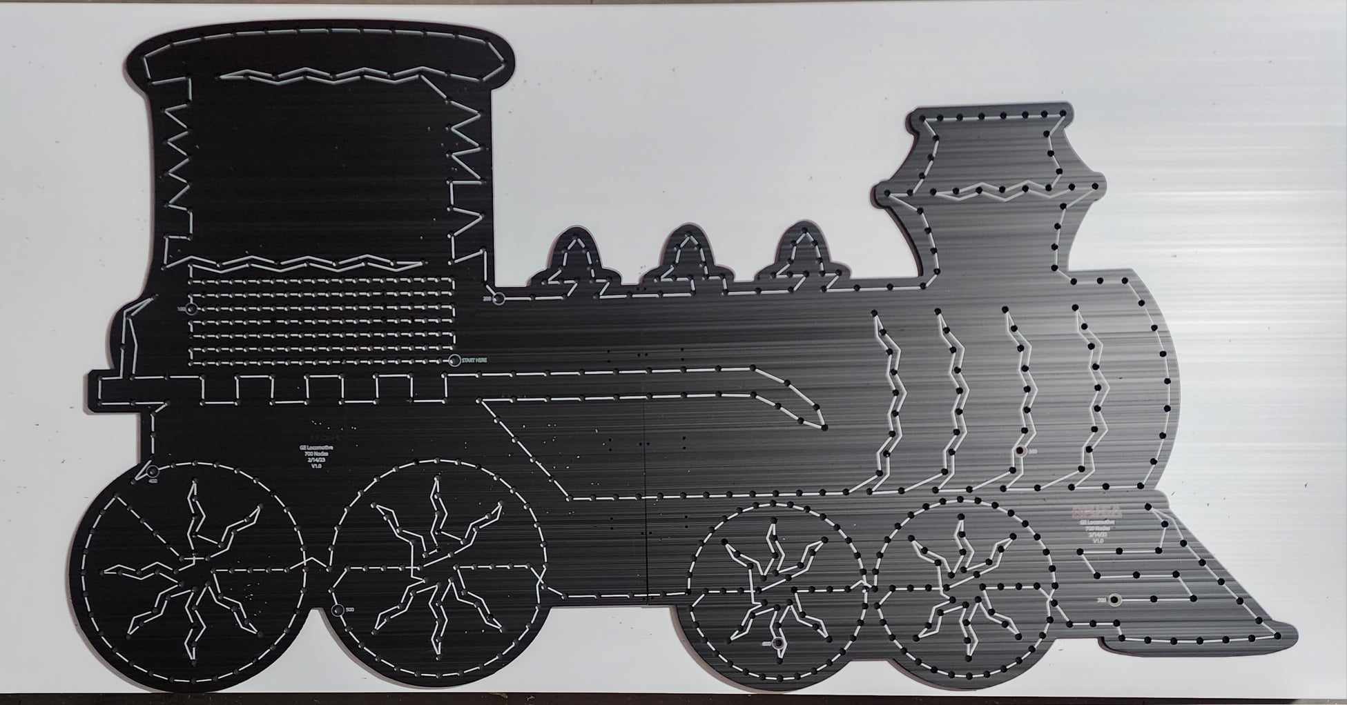Steam Locomotive: Massive Laser Cut RGB Pixel Model