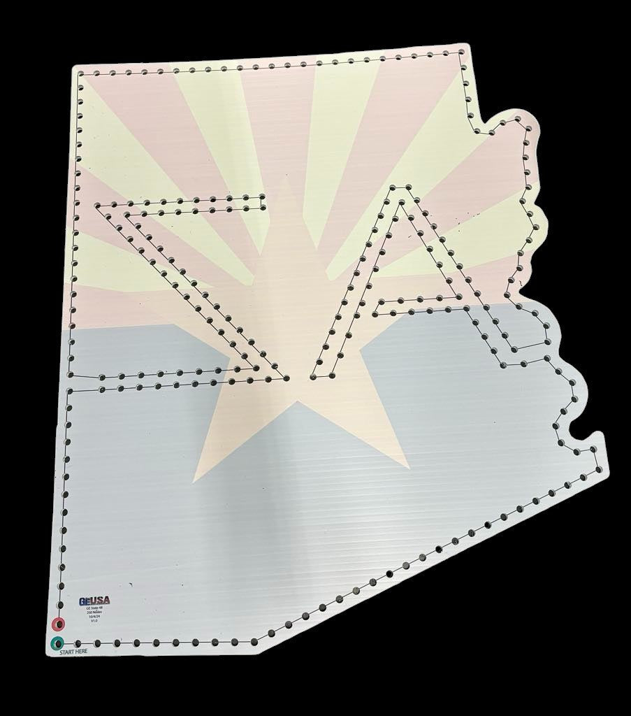 AZ State Love Sign with RGB Pixels for Home Decor