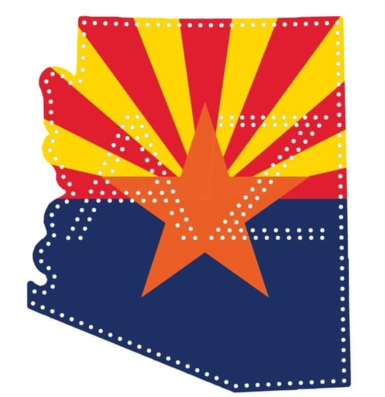 IMPRESSION AZ State Love Sign with RGB Pixels