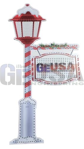 IMPRESSION Christmas Lamp Post Sign with RGB Pixels